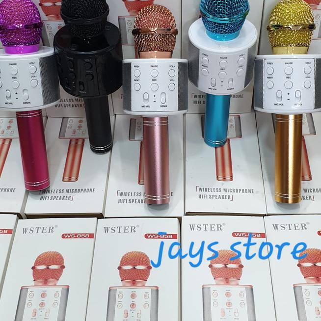 ไมโครโฟนไร้สายบลูทูธ แบบพกพา WS858 WS-858 Karaok - rosegold - kamlesvshopwl.th - ThaiPick