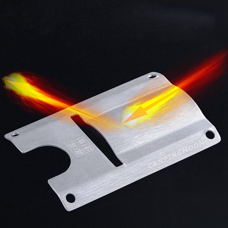 CAMPINGMOON Outdoor Camping Gas Stove Burner Heat Shield Stainless ...