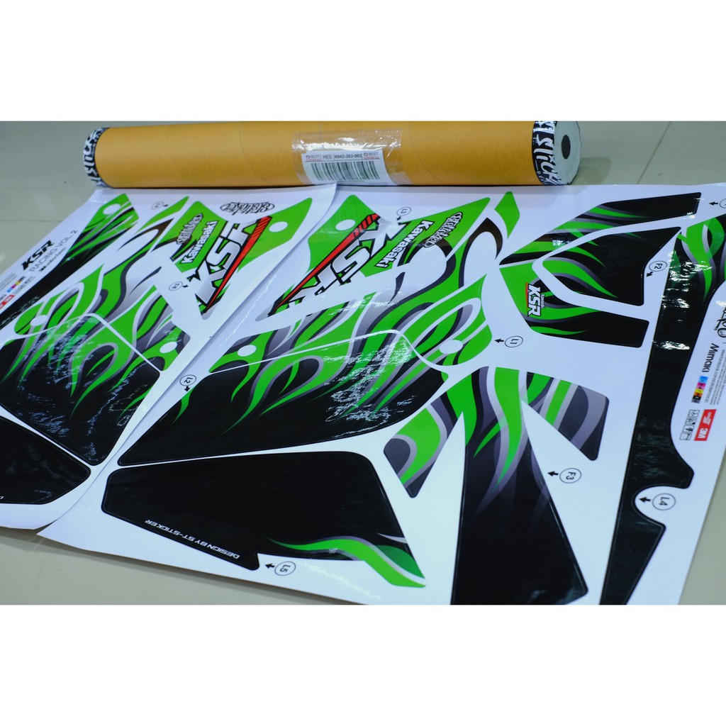 สติกเกอร์ KSR 2011-2019 ลายไฟ Racing vol.02 3Mเคลือบใสเงา - st.sticker ...