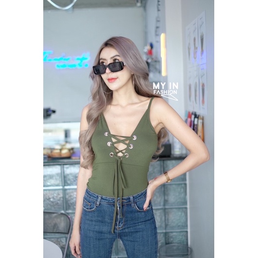 บอดี้สูทสายเดี่ยว สานหน้า ผ้าเรย่อน(NEW) - supan.st123 - ThaiPick