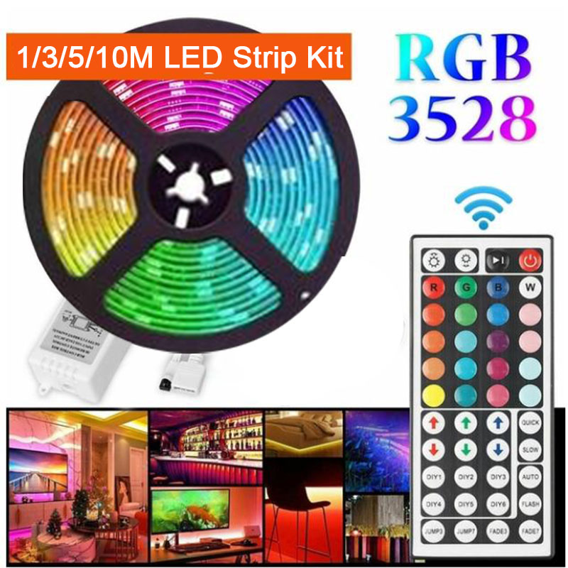 ( Plusflower ) 3528 Rgb สายไฟ Led เปลี่ยนสีได้สําหรับตกแต่งห้องครัว ...
