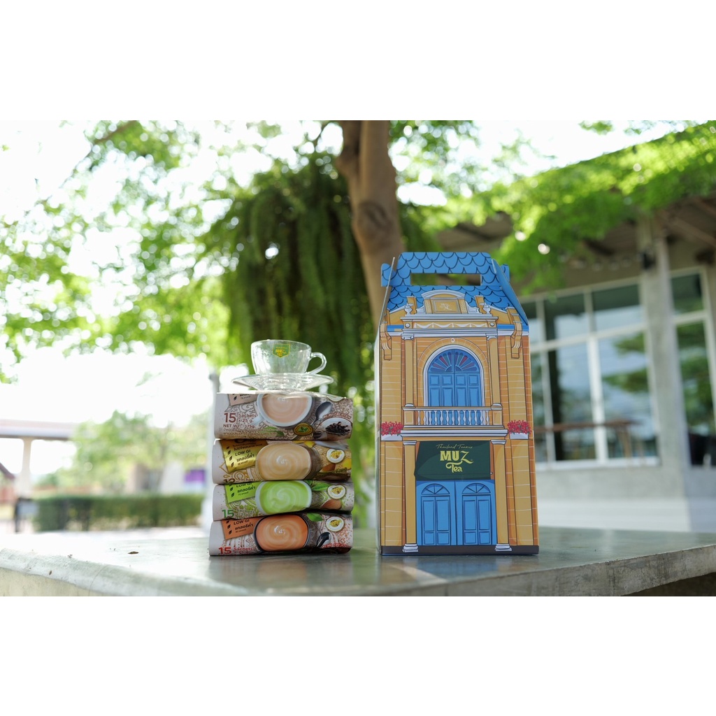 ชามัซ ชานม MUZ Tea 4 ถุงแถมแก้ว 1 ใบ (เซตมัซกิ๊ฟ) - muzbrand - ThaiPick