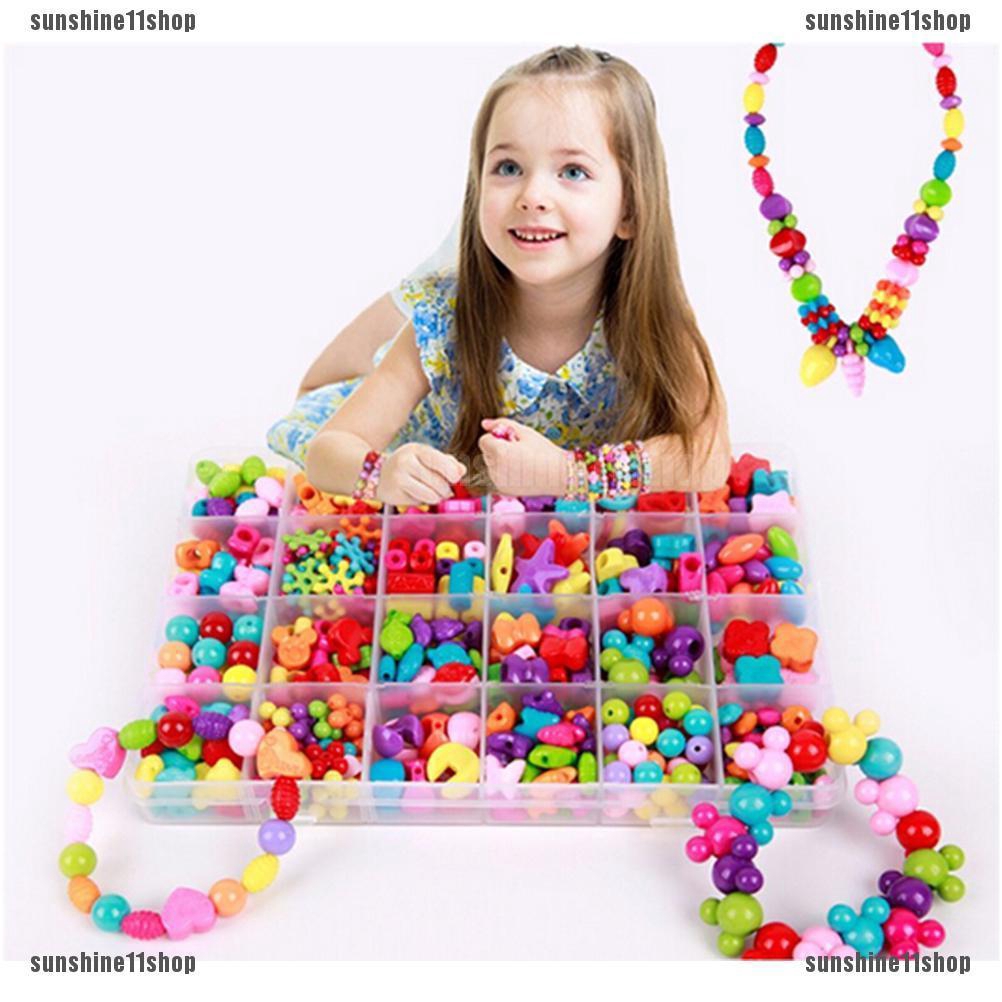 SS450 PiecesSet DIY Colorful Beads Bracelet Kids Personalized Jigsaw ...