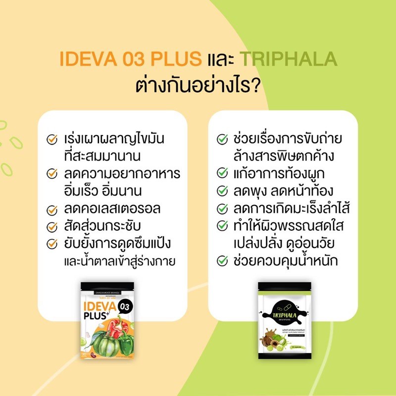 ตรีผลา Triphala vs ไอดีว่า IDEVA - beautyshopbuffet - ThaiPick