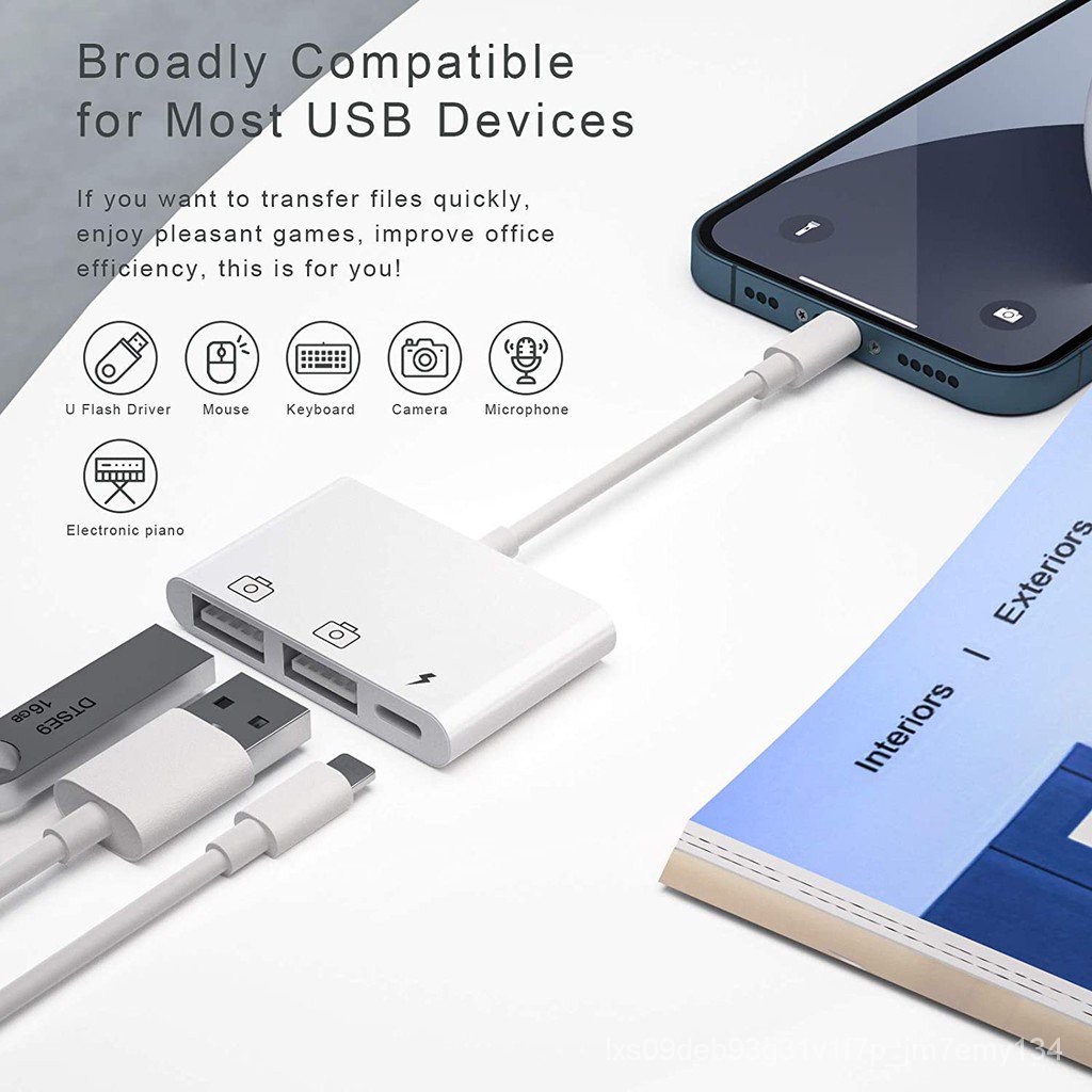 iPhone iPad iPod Touch Lightning to USB 3 Camera Adapter สายแปลง เพื่อ ...