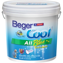 Beger คูลออลพลัส สีน้ำทาภายนอกและภายใน สีขาว เบส A ชนิดด้านและกึ่งเงา ...