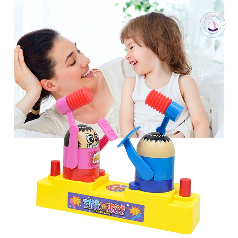 Kids Toy Against Man Hit Head Fighting Puppets Parent-Child Interaction ...