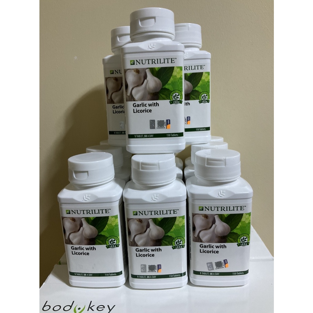 กระเทียมอัดเม็ด Amway NUTRILITE Garlic with Licorice (150 tab) EXP ...