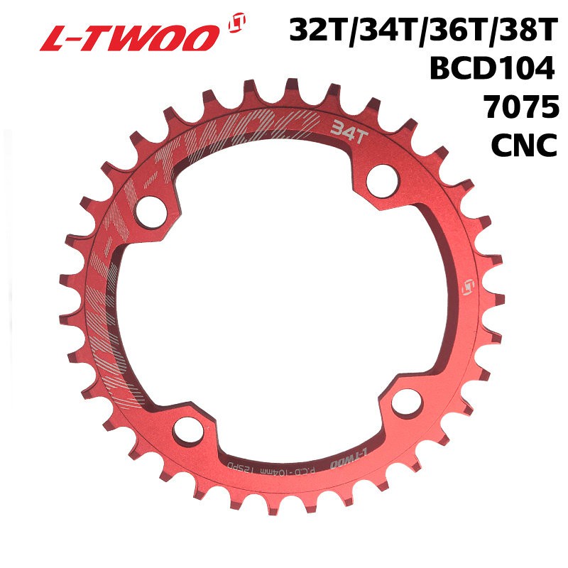 LTWOO Round Narrow Wide Chainrings MTB Mountain bike bicycle 104BCD 32T 34T 36T 38T crankset ...