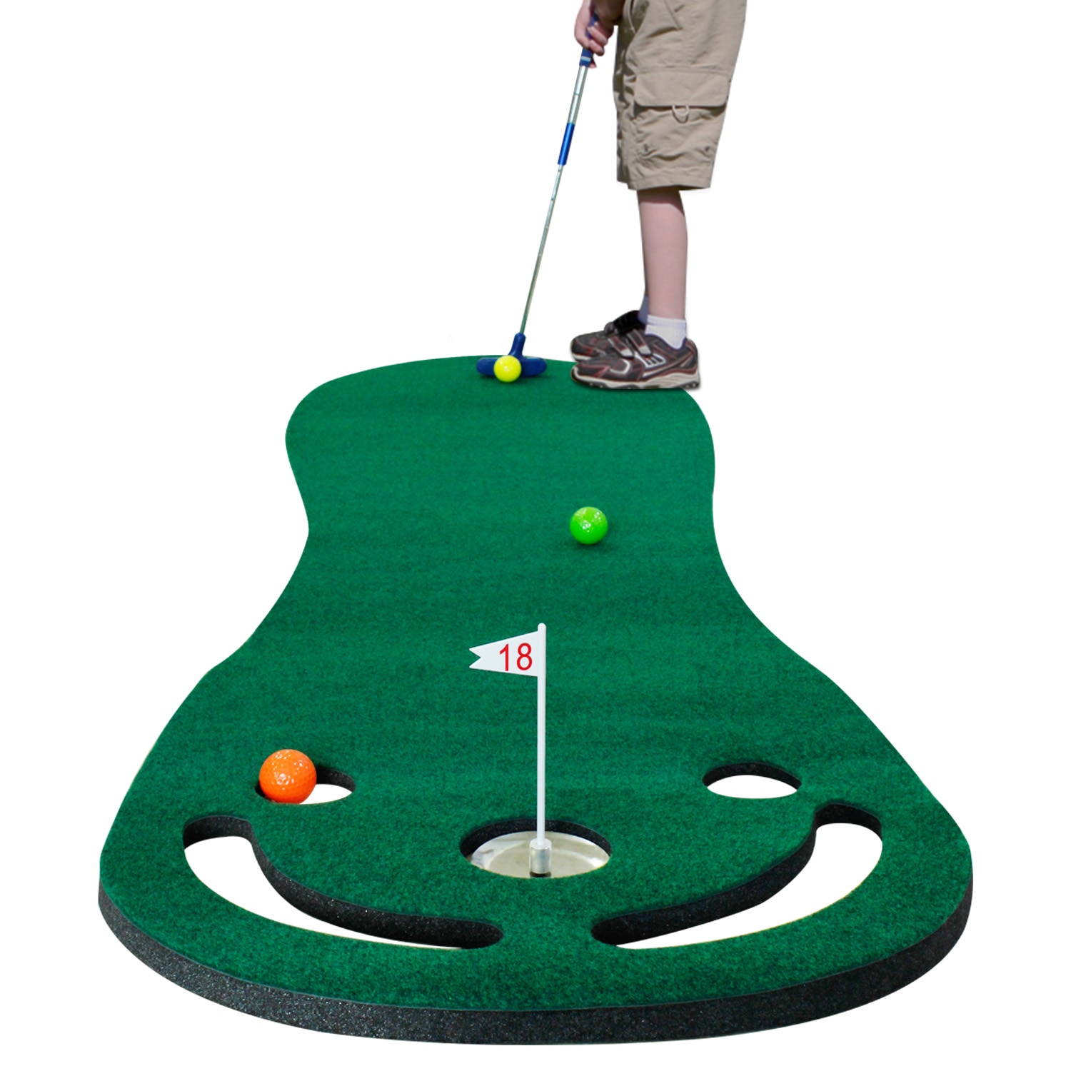 Pgm 3M Golf Putting Mat Golf Putter Trainer Indoor Adjustable Green ...