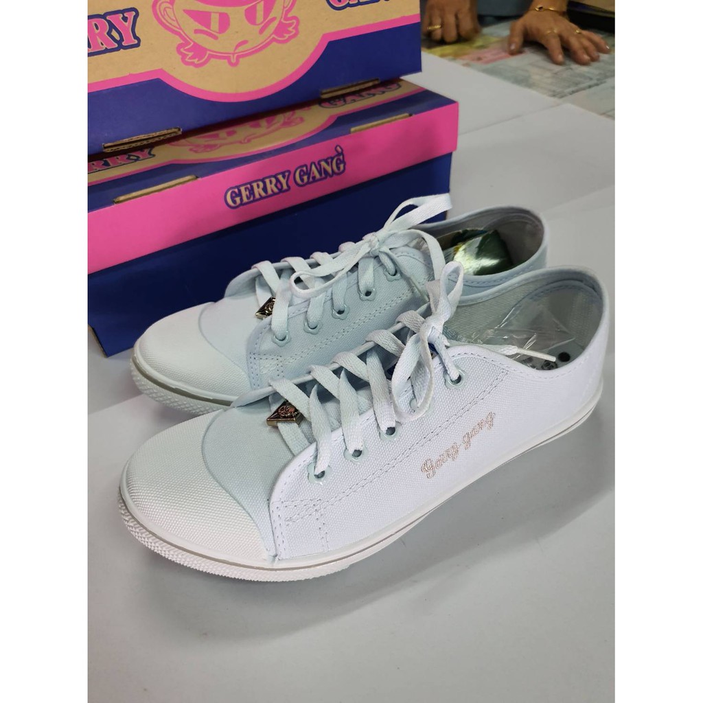 Gerry gang รองเท้าผ้าใบขาว Gerry gang F499 รุ่นใหม่ร็อกเก็ตรูปเพชร 2020 ...
