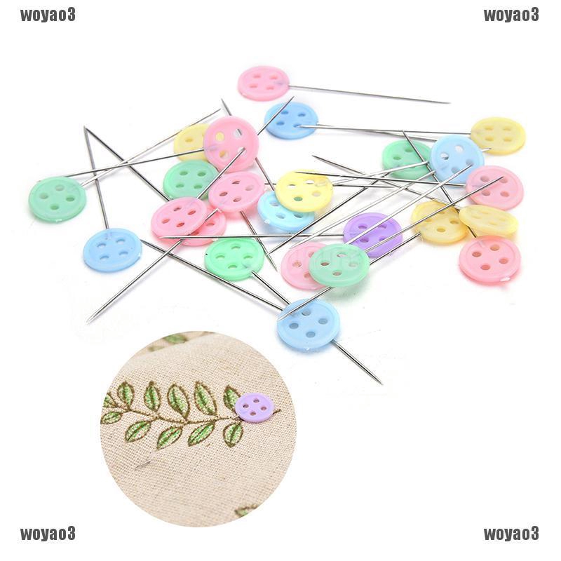 100X Patchwork Pins Flower Button Head Pins DIY Quilting Tool Sewing ...