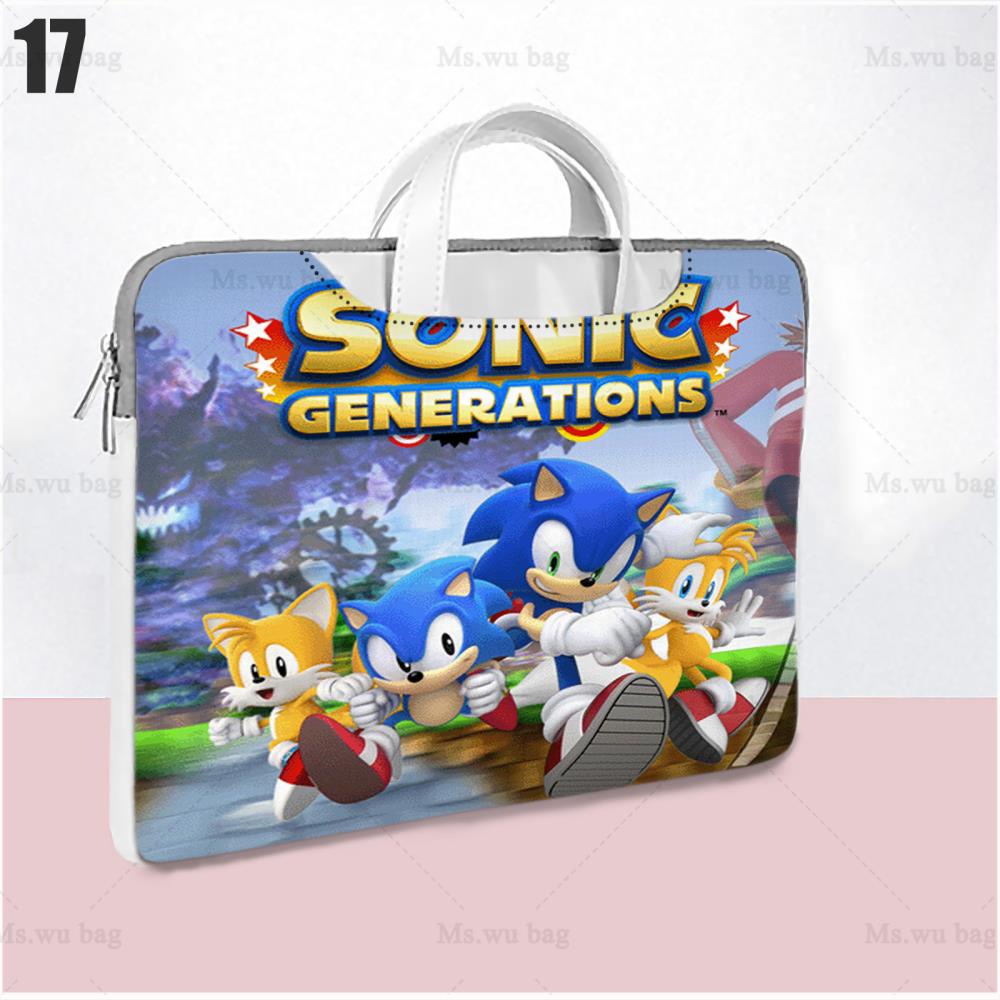 Sonic the Hedgehog กระเป๋าแล็ปท็อป PU กันน้ำแบบพกพากระเป๋าคอมพิวเตอร์ ...