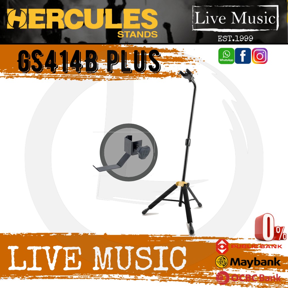 Hercules GS414B Plus Hanging Guitar Stand with Auto Grip System N6An ...
