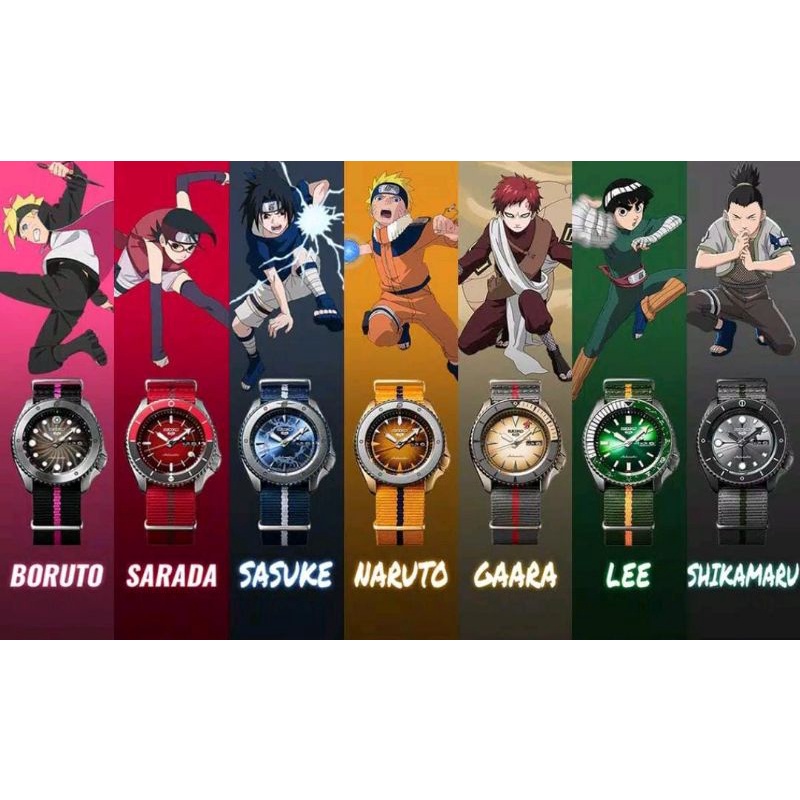 ღღSeiko 5 Sports Naruto & Boruto Sasuke Men's Watches SRPF69K1 Model ...
