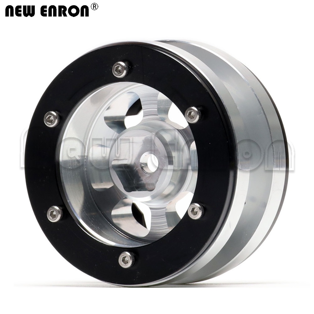4Pc 1.9 inch Alloy Beadlock 6-Spoke RC Hub Wheel Rim For Car D90 D110 ...
