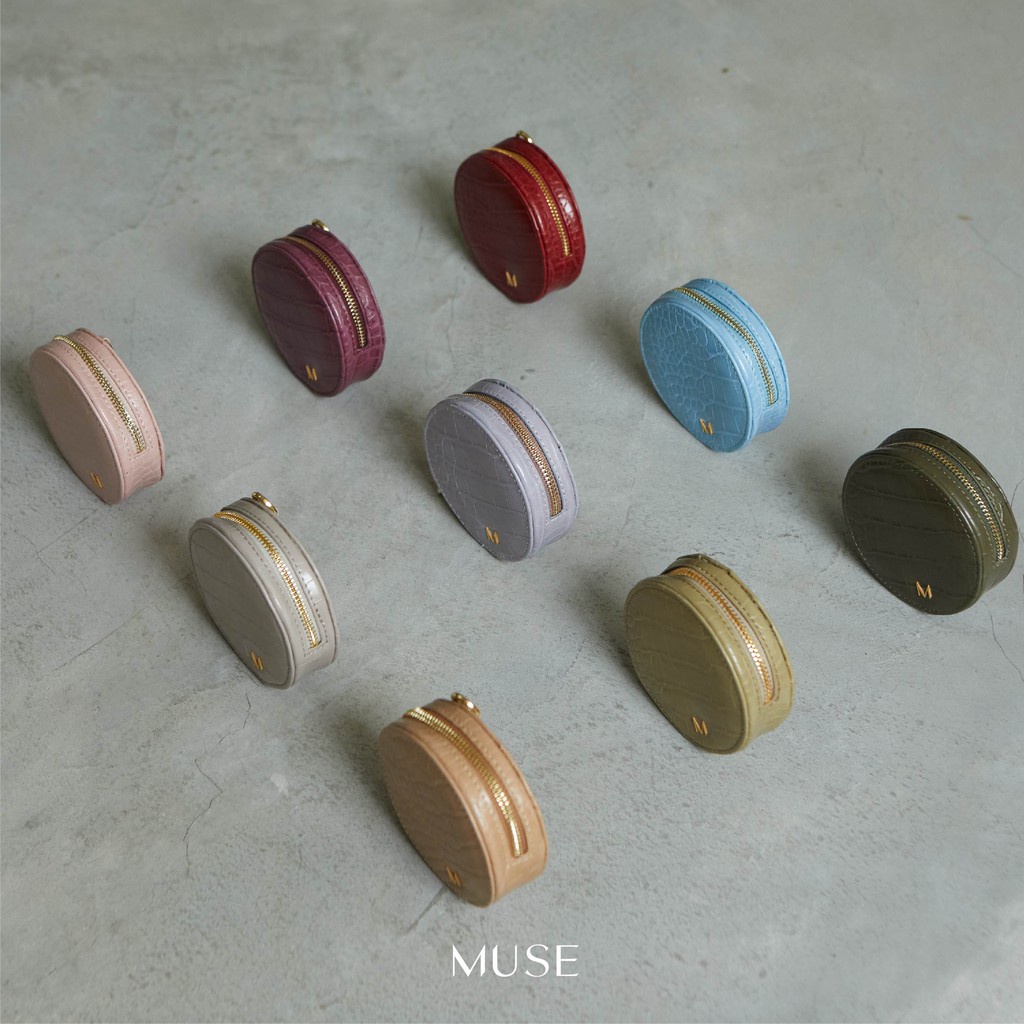 MUSE Round Coin Pouch กระเป๋าใส่เหรีญทรงกลม - g687gh5627 - ThaiPick