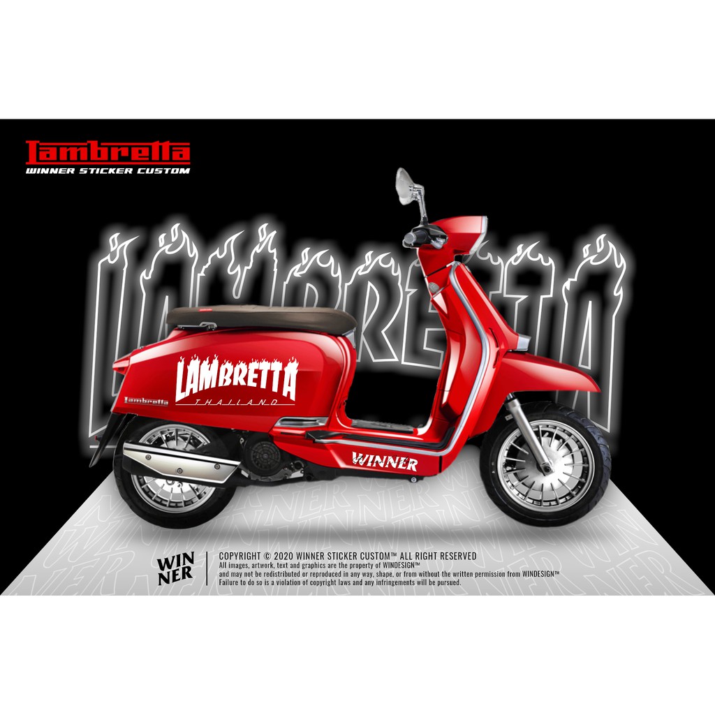 สติ๊กเกอร์ Sticker Lambretta X Thrasher - winnerstickercustom - ThaiPick