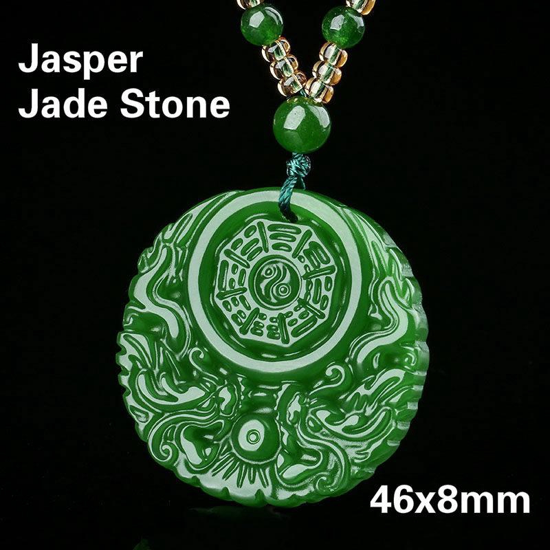 Jasper สร้อยคอ จี้แจสเปอร์ 9 ตาราง 8 ไดอะแกรม สีเขียว นําโชค | Shopee ...