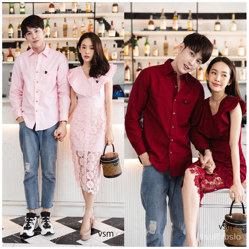 ชุดคู่เดรสและเสื้อเชิ้ต s m l WJJt | Shopee Thailand