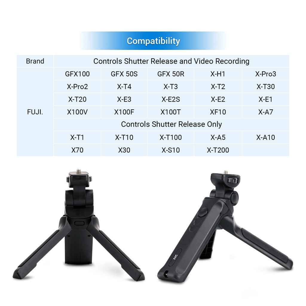 JJC รีโมทคอนโทรล Vlog ขาตั้งกล้องสำหรับ Fuji Fujifilm X-S10 X-Pro3 X100V X100F X-T30II X-T30 X ...