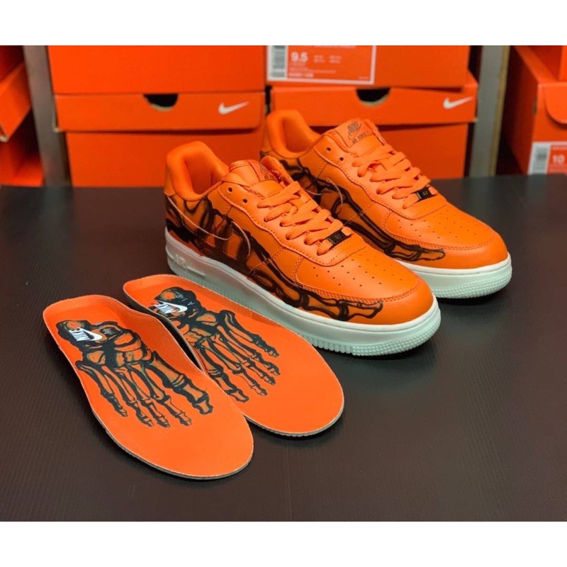 Nike Air Force 1 Skeleton Brilliant BONES (size36-45)Orange - jsdm ...