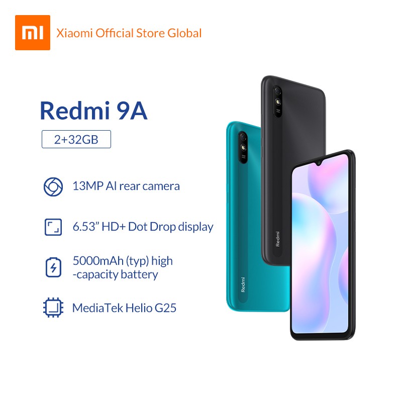 Xiaomi Redmi 9A 232GB โทรศัพท์มือถือ Global Version ประกันศูนย์ 1 ปี ...