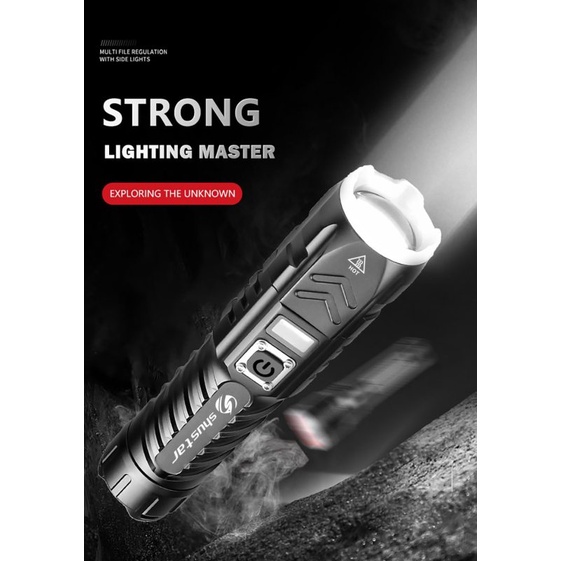 Torch Light Super Bright 4 Core P90 LED Flashlight with Display ...