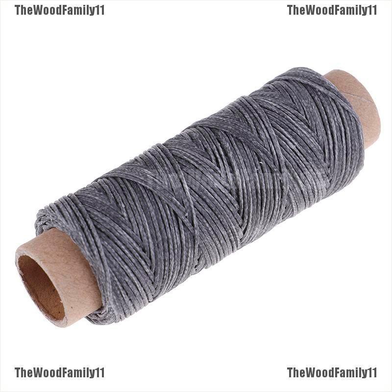 TWF 50m/Roll Leather Sewing Flat Waxed Thread Wax String Hand Stitching ...