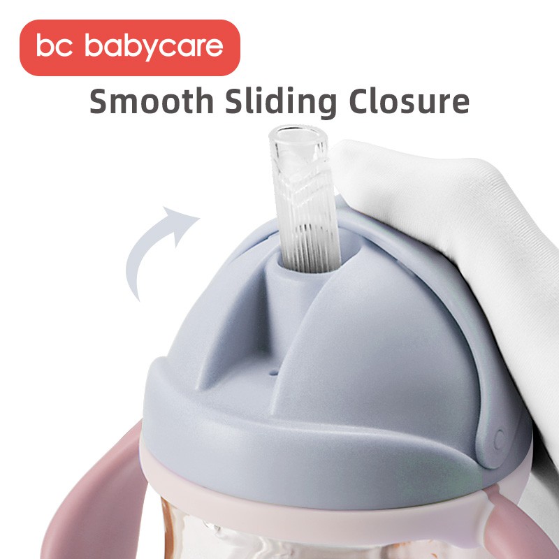 BC babycare 1Pcs 240ml Baby Dual-use Sippy Straw Cups Tritan Training Cup Kids Sports Plastic ...