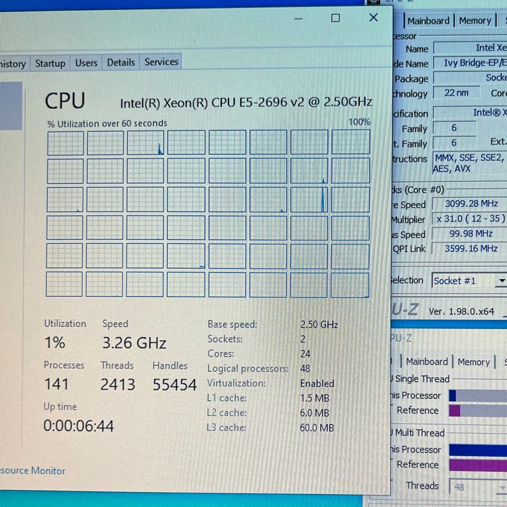 Computer Xeon E5-2696V2 2448 Core Ram 64GB SSD 240GB ไม่มีการ์ดจอ ...