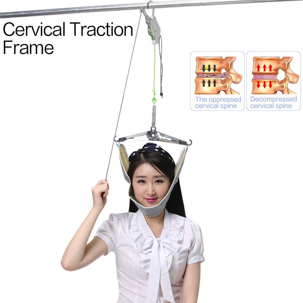 เครื่องนวดคอ：Cervical Traction Belt Neck Stretcher Band Vertebrae ...