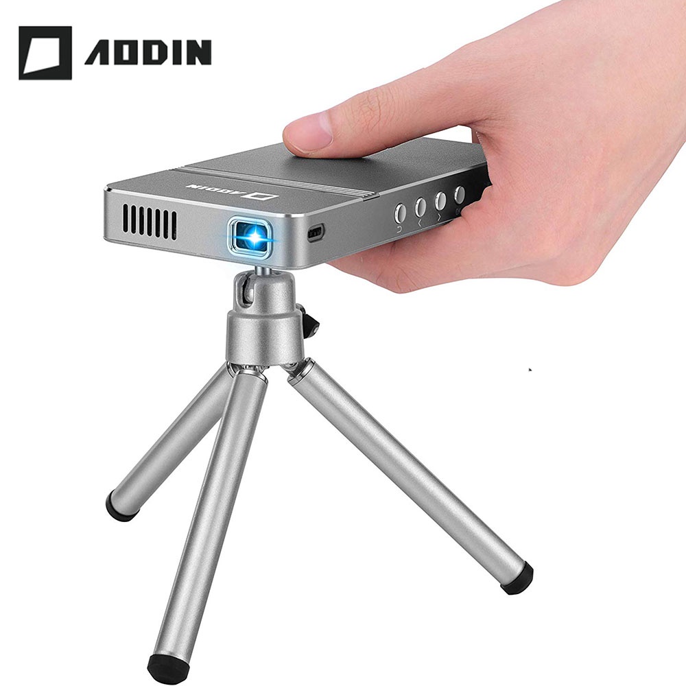 AODIN DLP Portable Projector LED Mini Projector Wifi Wireless Sync ...