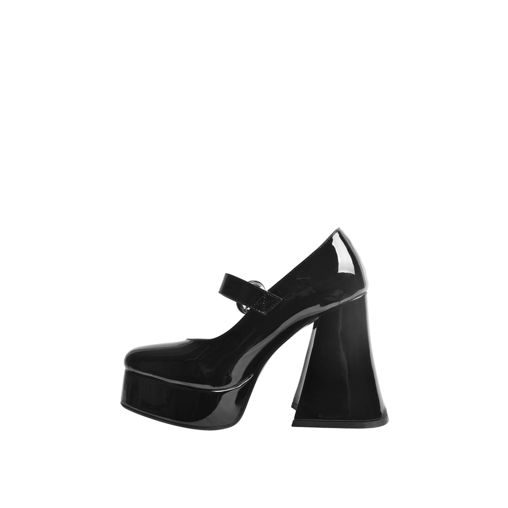 Villains SF VALENTINA-HE รองเท้าส้นสูงสีดำเคลือบเงา - villainssf ...