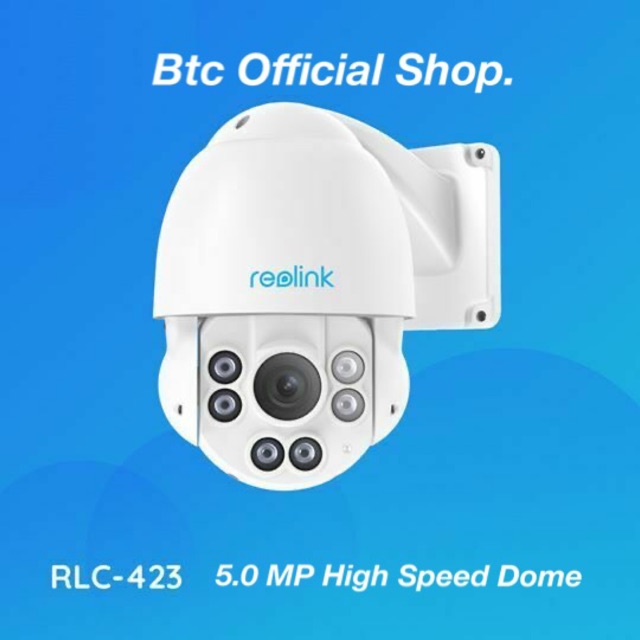 กล้องโดม Reolink RLC-423 5.0 MP High Speed Dome PoE Security IP Camera ...