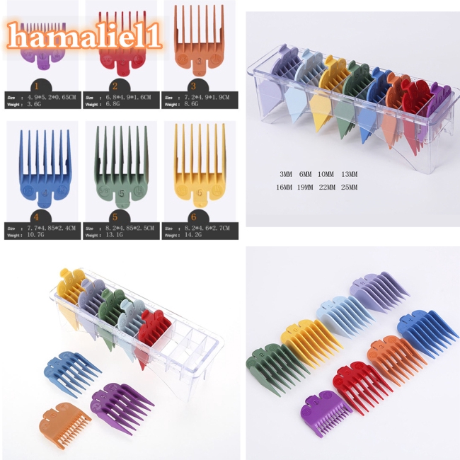 8 Pcs 8 Sizes Hair Clipper Guide Comb Set Haircut Barber Accessories ...