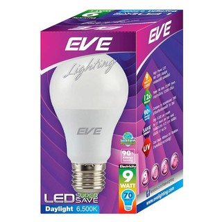 LED lamp LED LAMP EVE A60 SUPER SAVE 9W DAYLIGHT E27 Light bulb Light bulb หลอดไฟ LED หลอด LED ...