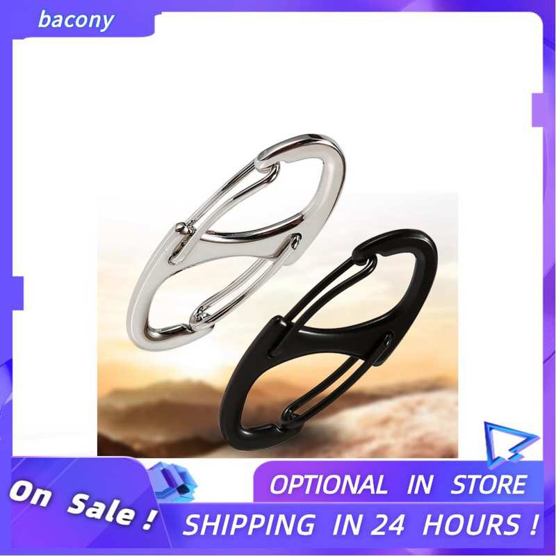 Bacony พวงกุญแจโลหะ รูปตัว S 5 ปุ่ม ปลดเร็ว - bacony888.th - ThaiPick