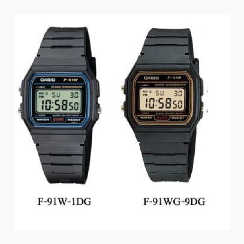 CASIO นาฬิกาข้อมือ รุ่น F-91WF-91F-91W-1DGF-91W-3DGF-91W-9DGF-91WG-9QDF ...
