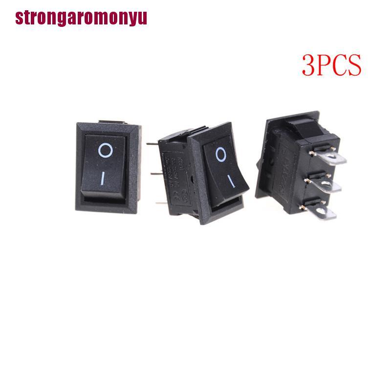 ( N979 ) 3 ชิ้น Spdt On Off On Mini Black 3 Pin สวิทช์โยก Ac 6A 250 V ...