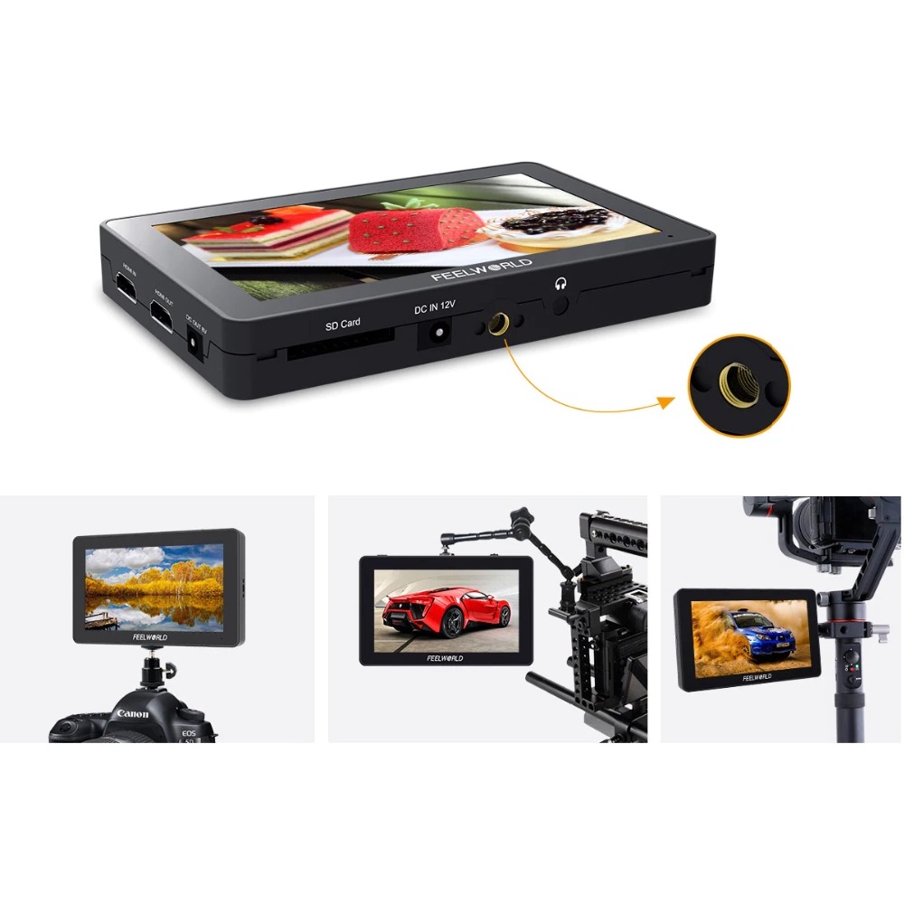 FeelWorld F6 Plus รุ่นใหม่ V2 สำหรับกล้อง DSLR Field Monitor Touch IPS ...