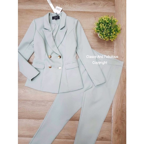 M10 S-XL Set ชุดเซ็ต เซต2ชิ้น เซตสูท ชุดสูทผู้หญิง เซตสูทขายาว ชุดเข้าเซต เซตสูทแฟชั่น ชุดออกงาน ...