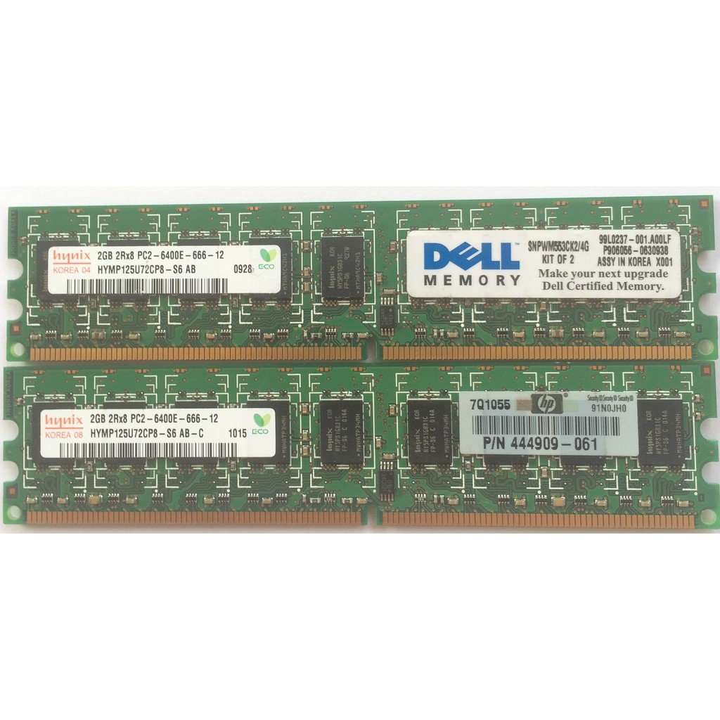 Pack 2 Ram Server Hynix DDR2 2 GB Bus 800 สำหรับ Server & Work Station ...