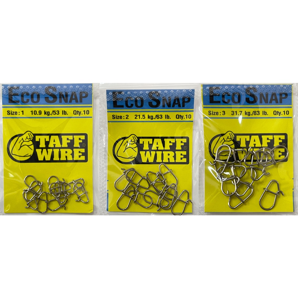 อุปกรณ์ตกปลา กิ๊บตีเหยื่อปลอม ยี่ห้อ Eco Snap เบอร์ 1, 2, 3 qty.10 ...