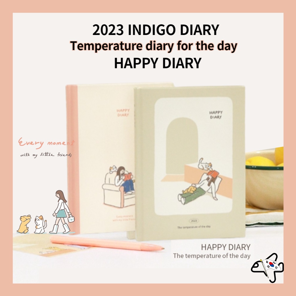 Indigo 2023 Indigo Diary Temperature diary for the day 2023 นักวางแผนเกาหลี แพลนเนอร์รายสัปดาห์ ...