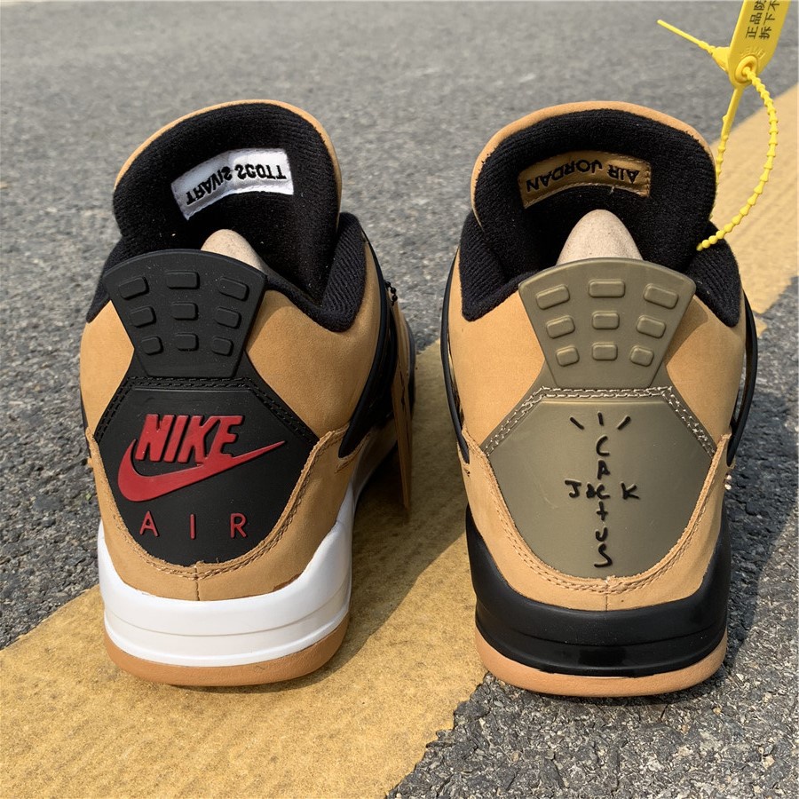 Nike Air Jordan Shoes Travis Scott X Air Jordan 4 รองเท้าบาสเก็ตบอล ...