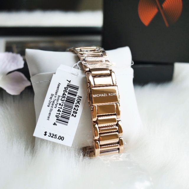 สด-ผ่อน) นาฬิกา MK6282 Michael Kors Sawyer Mother of Pearl Crystal Pave ...