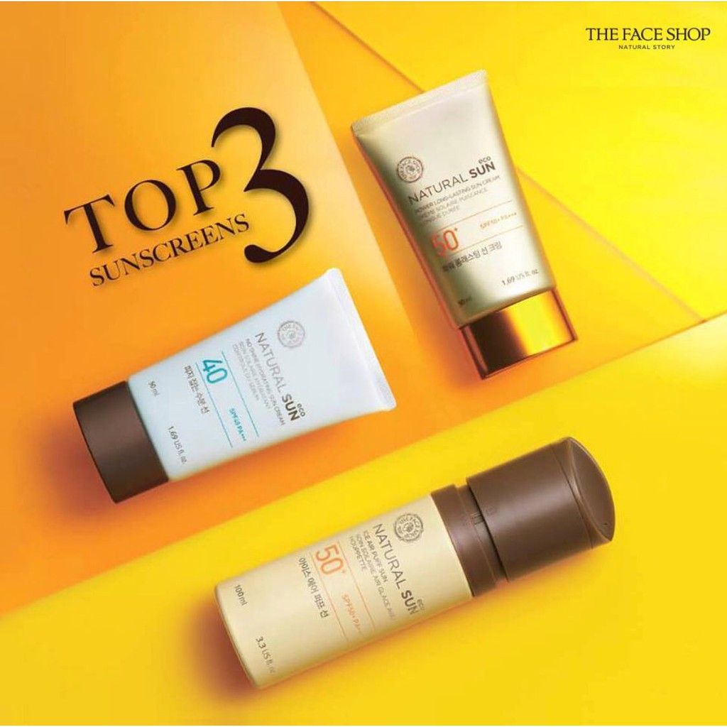 THE FACE SHOP NATURAL SUN ECO POWER LONG-LASTING SUN CREAM SPF50 PA ...
