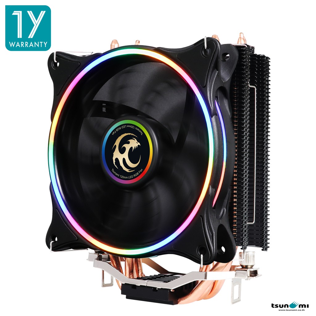 Tsunami Super Storm RGB TSS-2000 130W CPU Cooler ( 4 HEAT PIPES + 12 CM ...