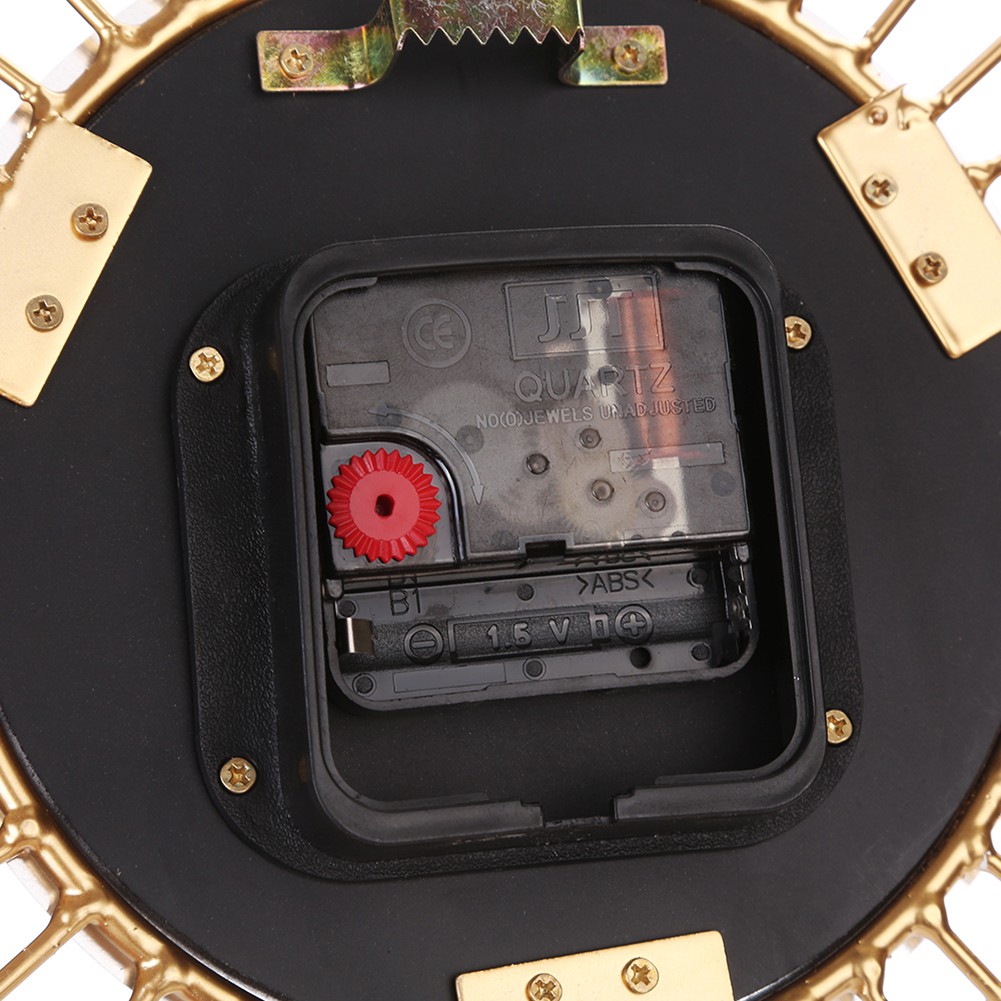 15inch 3D Large Wall Clock Shiny Rhinestone Sun Style Modern Living ...